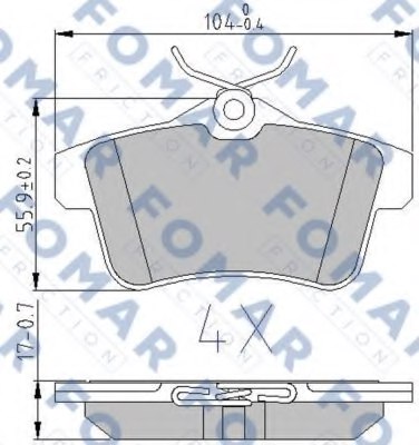 1608520680,PEUGE 1608520680 Brake Pad Set, disc brake for PEUGE