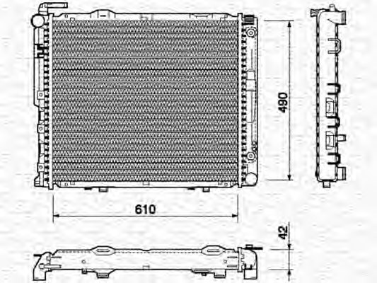 1245002302,MERCE 1245002302 Radiator, engine cooling for MERCE