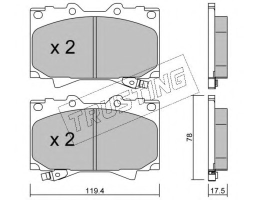 0446560340,TOYOT 04465-60340 Brake Pad Set, disc brake for TOYOT