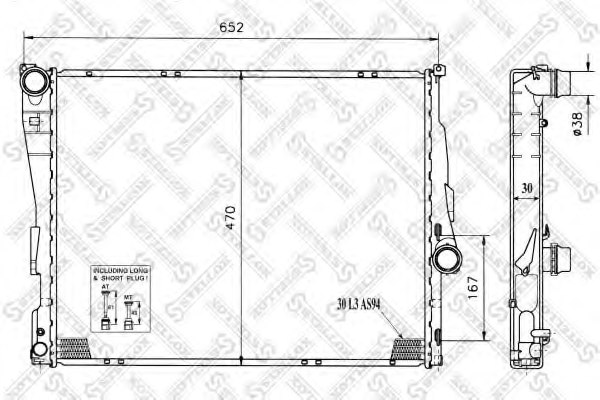 17119071519,BMW 17119071519 Radiator, engine cooling for BMW