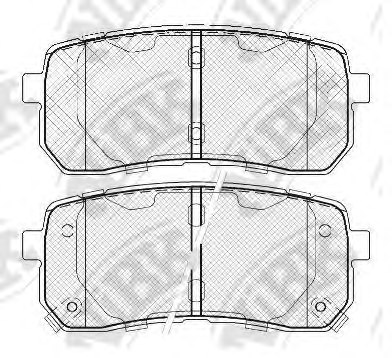 583024HA50,HYUNDAI 58302-4HA50 Brake Pad Set, disc brake for HYUNDAI