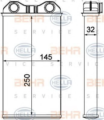 4409453,OPEL 4409453 Heat Exchanger, interior heating for OPEL