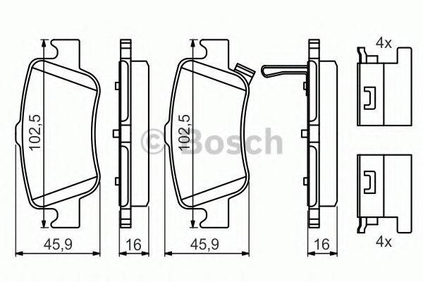 0446602190,TOYOT 04466-02190 Brake Pad Set, disc brake for TOYOT