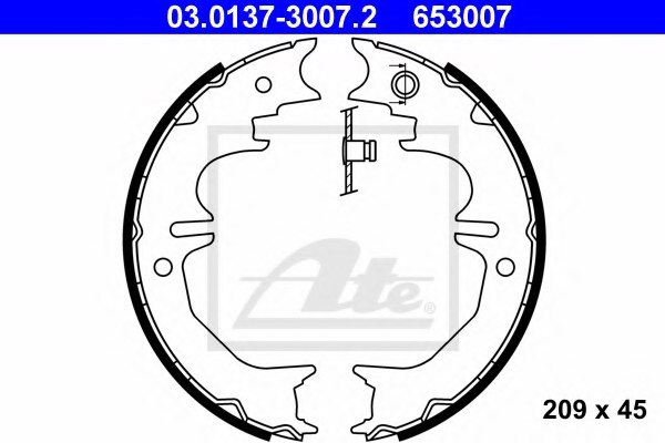 4655060070,TOYOT 4655060070 Brake Shoe Set, parking brake for TOYOT