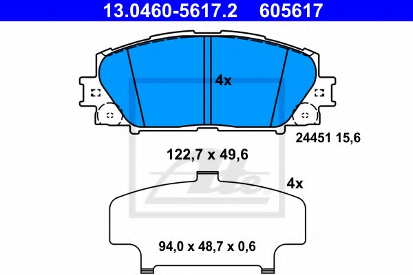 044650W140,TOYOT 04465-0W140 Brake Pad Set, disc brake for TOYOT