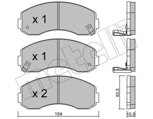 0K60A3328ZA,KIA 0K60A3328ZA Brake Pad Set, disc brake for KIA