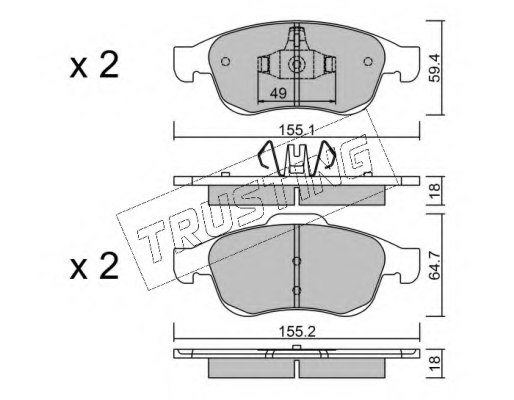 410605961R,RENAU 410605961R Brake Pad Set, disc brake for RENAU