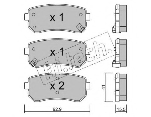 583021JA30,HYUNDAI 583021JA30 Brake Pad Set, disc brake for HYUNDAI