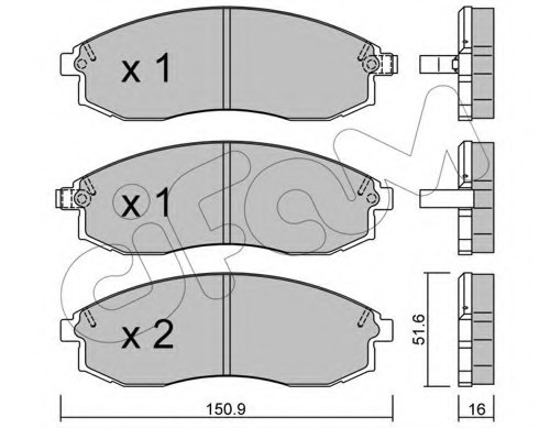 MR527550,MITSUBISHI MR 527550 Brake Pad Set, disc brake for MITSUBISHI