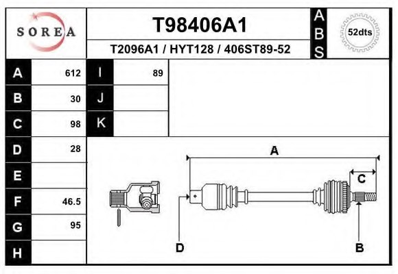 495002B610,HYUNDAI 49500-2B610 Drive Shaft for HYUNDAI