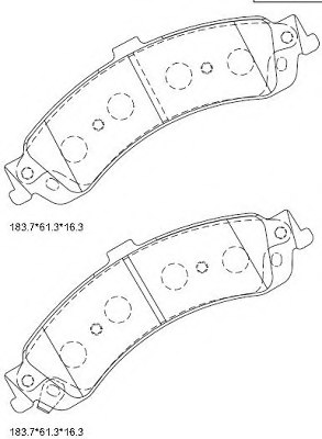 18045936,CADIL 18045936 Brake Pad Set, disc brake for CADIL