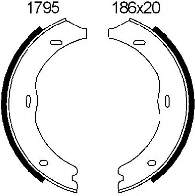 6394200220,MERCE 639 420 02 20 Brake Shoe Set, parking brake for MERCE