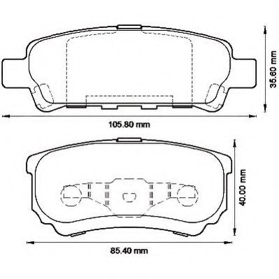 4605A558,MITSUBISHI 4605A558 Brake Pad Set, disc brake for MITSUBISHI
