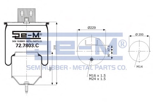 20427803,VOLVO 20427803 Boot, air suspension for VOLVO