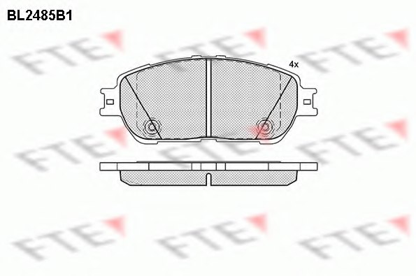 0446533280,TOYOT 04465-33280 Brake Pad Set, disc brake for TOYOT