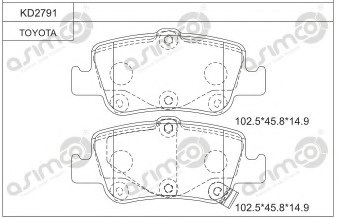 0446602181,TOYOT 04466-02181 Brake Pad Set, disc brake for TOYOT