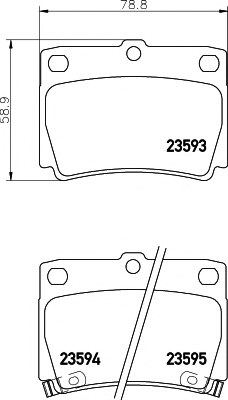 4605A783,MITSUBISHI 4605A783 Brake Pad Set, disc brake for MITSUBISHI