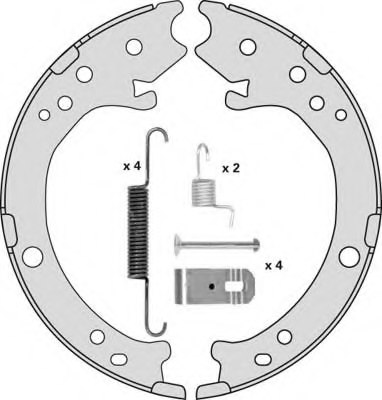 43053S9AE52,HONDA 43053-S9A-E52 Brake Shoe Set, parking brake for HONDA