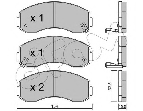 0K60A3328ZA,KIA 0K60A3328ZA Brake Pad Set, disc brake for KIA