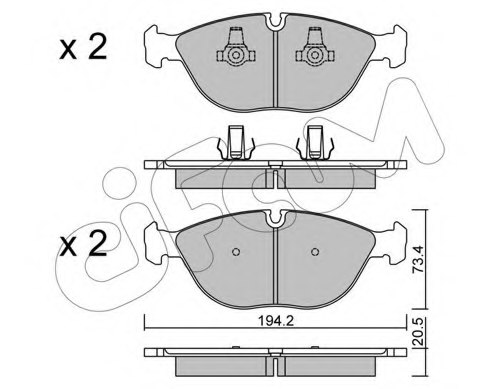 0034202120,MERCE 0034202120 Brake Pad Set, disc brake for MERCE