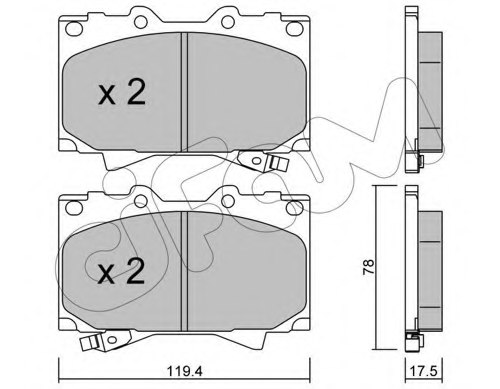 0446560340,TOYOT 04465-60340 Brake Pad Set, disc brake for TOYOT