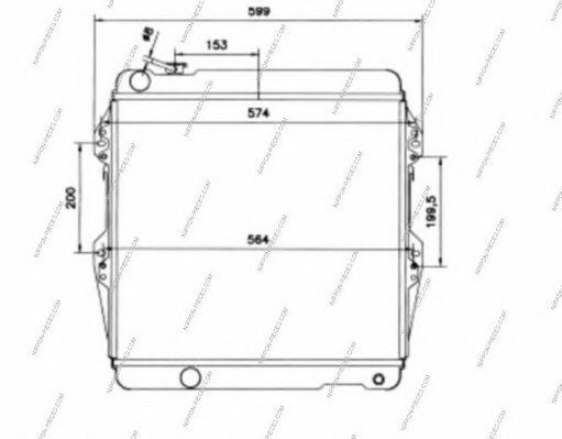 164005B500,TOYOT 164005B500 Radiator, engine cooling for TOYOT