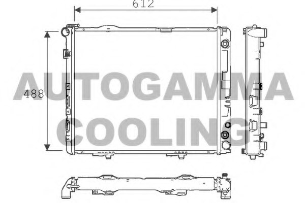 1245002202,MERCE 1245002202 Radiator, engine cooling for MERCE