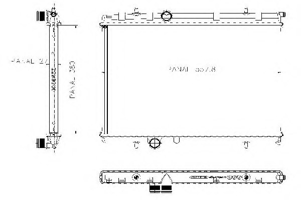 1330N1,PEUGE 1330N1 Radiator, engine cooling for PEUGE