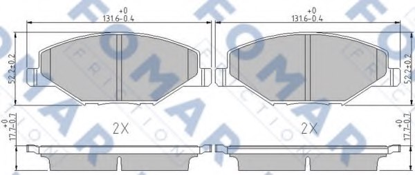 6RU698151,VW 6RU698151 Brake Pad Set, disc brake for VW