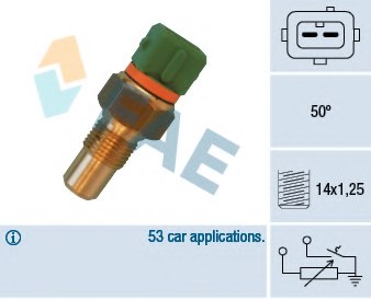 133843,PEUGE 1338.43 Sensor, coolant temperature for PEUGE
