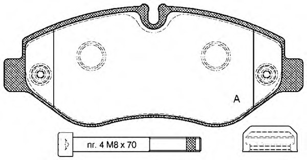 42555881,IVECO 42555881 Brake Pad Set, disc brake for IVECO