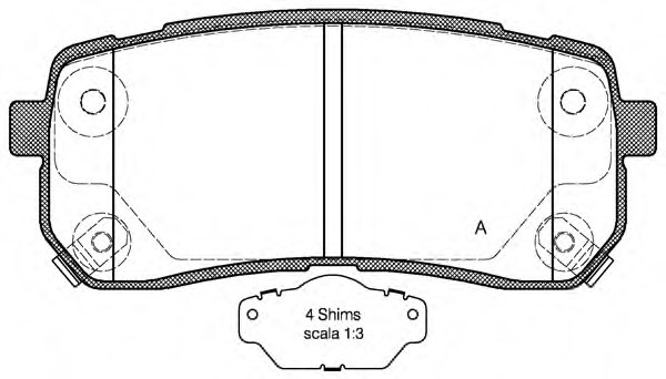 583024HA50,HYUNDAI 58302-4HA50 Brake Pad Set, disc brake for HYUNDAI
