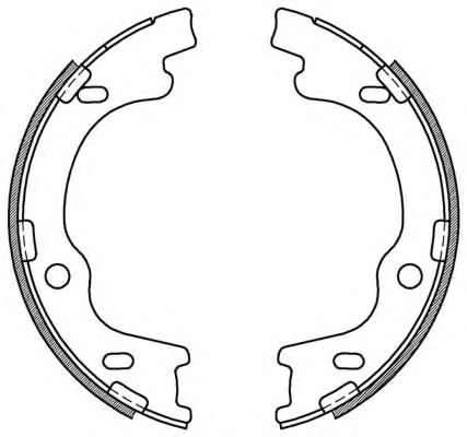 583052SA00,HYUNDAI 583052SA00 Brake Shoe Set, parking brake for HYUNDAI