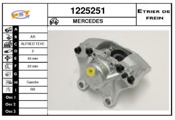 0014203983,MERCE 001 420 39 83 Brake Caliper for MERCE