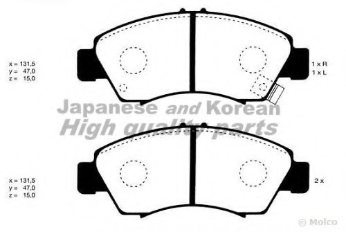 45022ST7J01,HONDA 45022-ST7-J01 Brake Pad Set, disc brake for HONDA