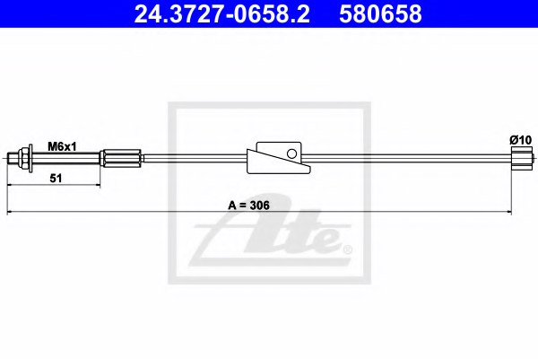 1205735,FORD 1205735 Cable, parking brake for FORD