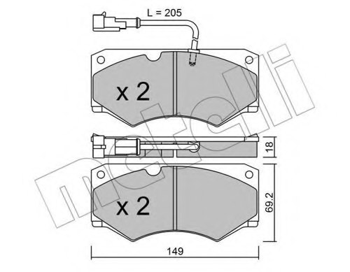 1986,RAICAM 198.6 Brake Pad Set, disc brake for RAICAM
