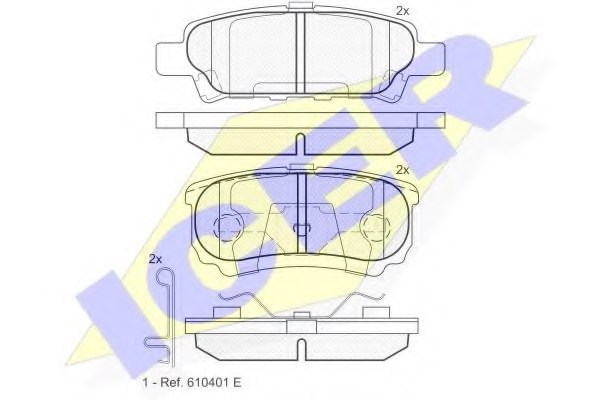 4605A558,MITSUBISHI 4605A558 Brake Pad Set, disc brake for MITSUBISHI