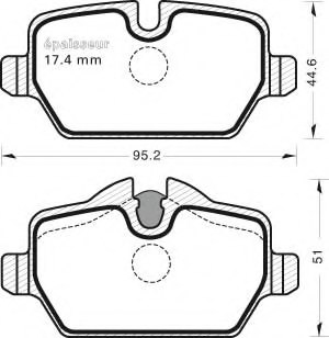 34216788183,BMW 34 21 6 788 183 Brake Pad Set, disc brake for BMW