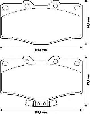 0446535020,TOYOT 04465-35020 Brake Pad Set, disc brake for TOYOT