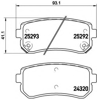 583022YA50,KIA 58302-2YA50 Brake Pad Set, disc brake for KIA
