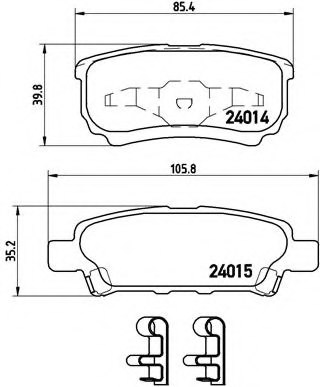 PF3502,NISSHINBO PF-3502 Brake Pad Set, disc brake for NISSHINBO