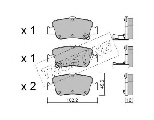 0446602181,TOYOT 04466-02181 Brake Pad Set, disc brake for TOYOT