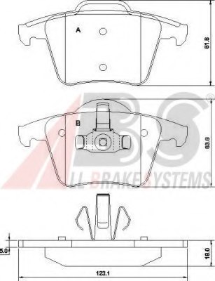 30793093,VOLVO 30793093 Brake Pad Set, disc brake for VOLVO
