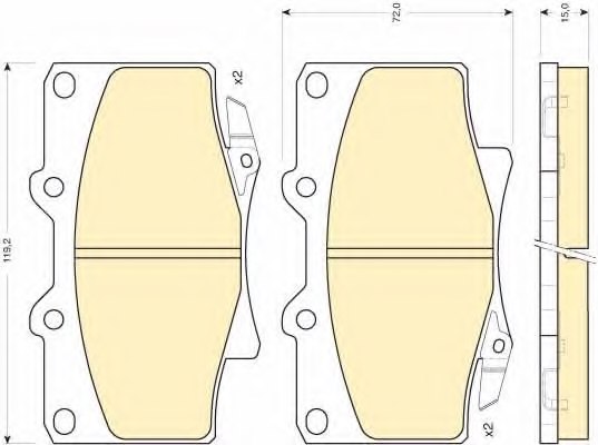 0449160180,TOYOT 04491-60180 Brake Pad Set, disc brake for TOYOT