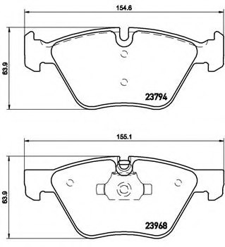 34116799166,BMW 34116799166 Brake Pad Set, disc brake for BMW