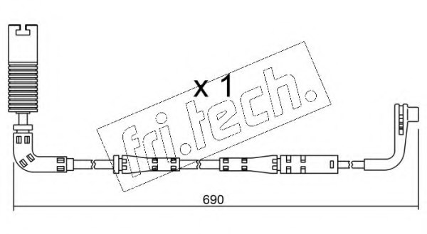 34356776422,BMW 34 35 6 776 422 Warning Contact, brake pad wear for BMW