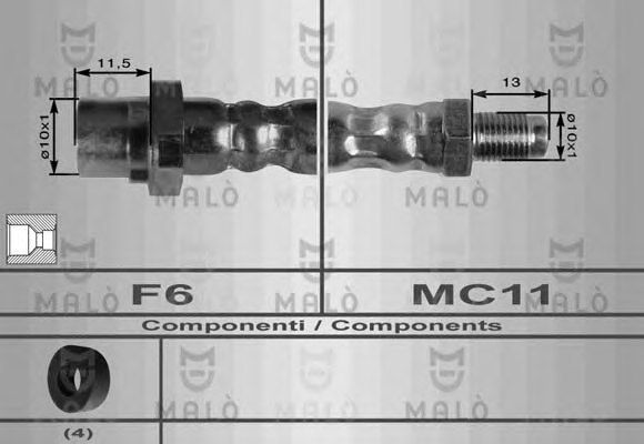 34301165249,BMW 34 30 1 165 249 Brake Hose for BMW
