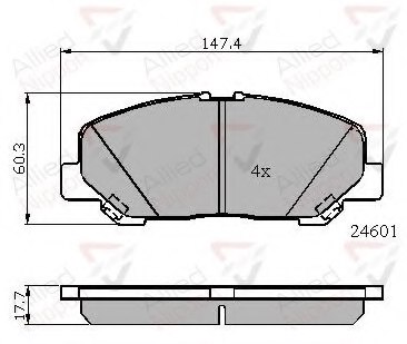 0446528520,TOYOT 04465-28520 Brake Pad Set, disc brake for TOYOT