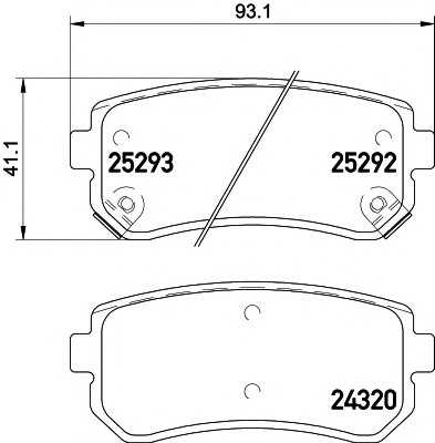 583022SA10,KIA 58302-2SA10 Brake Pad Set, disc brake for KIA